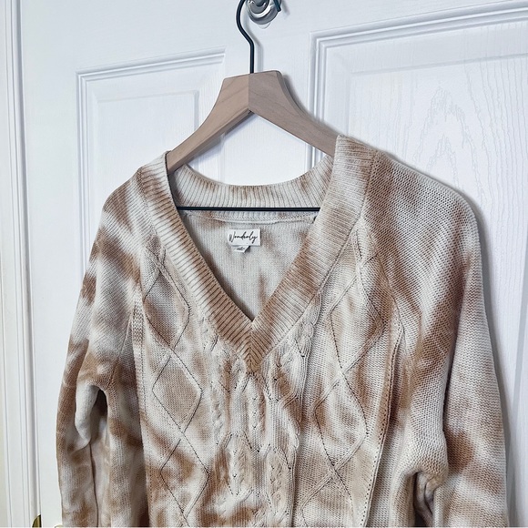 Wonderly | Sweaters | Tie Dye Cable Knit Sweater | Poshmark